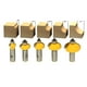 Yonico 5 Bit Cove Edge Forming Router Bit Set - 1/2" Shank - 13522 ...