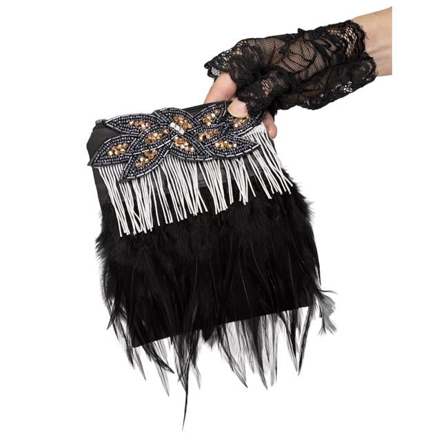 Morris Costumes FW90506GY Flapper Purse Fringe Feather G String Costume ...