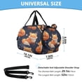 DIXRUYEE Starry Sky Fox Pattern Scale Duffel Bag With Ventilated Shoe ...