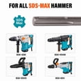 3 pc. SDS-Max Shank Chisel Set with Point, Flat & Scaling Chisel ...