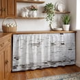 Cabinet Curtain 28''W x 51''L, White Grey Brick Wall Under Sink Curtain ...