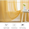 GUAJDE-2 Panels Solid Color Sheer Window Curtains Elegant Window Voile ...