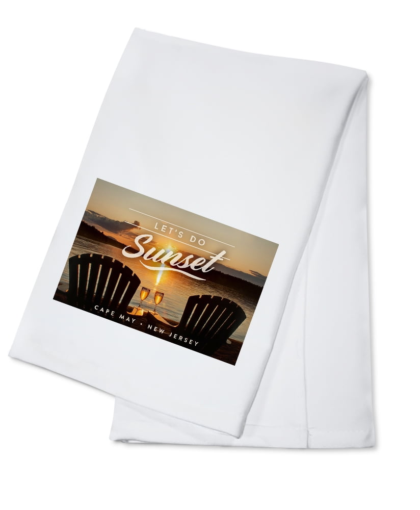 Cape May, New Jersey, Let's Do Sunset, Sunset View (100% Cotton Tea ...