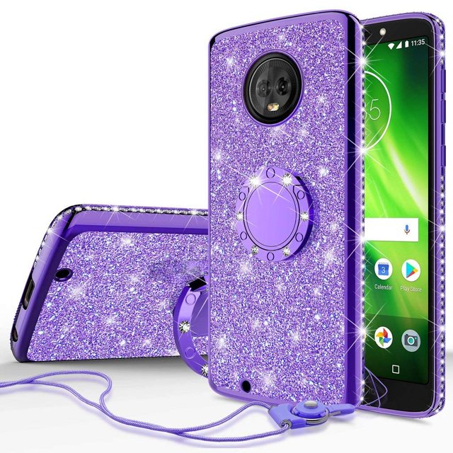 Soga Diamond Bling Glitter Cute Phone Case With Kickstand Compatible