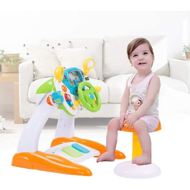 Kids Driving Simulate Ride on Toy Steering Wheel Toy for Toddlers ...