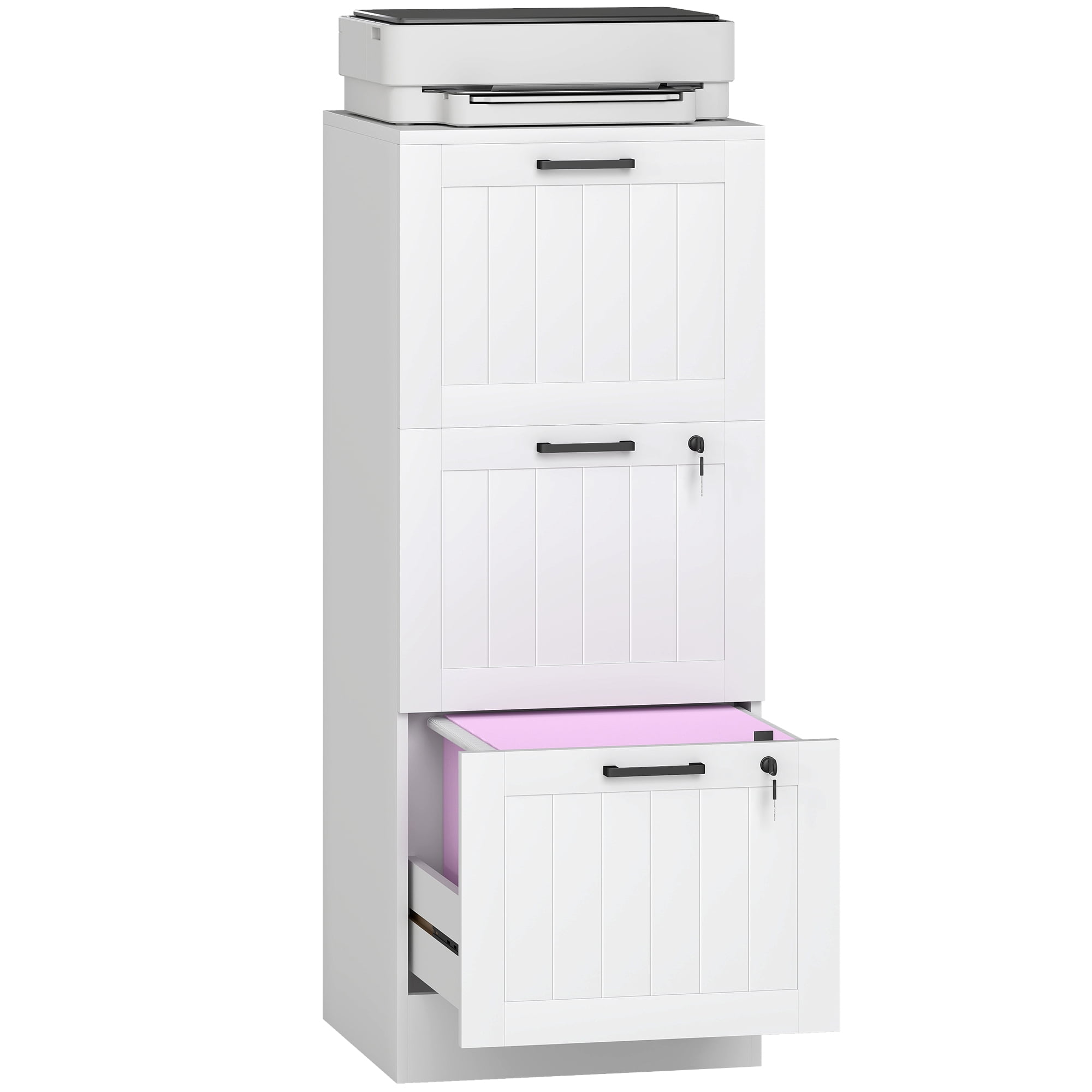Click here for Homcom 3 Drawer File Cabinet With Lock Filing Cabi... prices