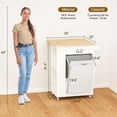 Veanerwood Kitchen Island with Drop Leaf - Trash Cabinet Tilt Out 10 ...