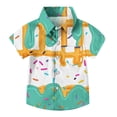 Ceisia Kids' Waffle and Syrup Print Short Sleeve Button-Down Shirt ...