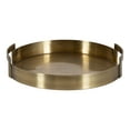 Kate and Laurel Myo Transitional Metal Round Tray, 15 x 15, Brass ...