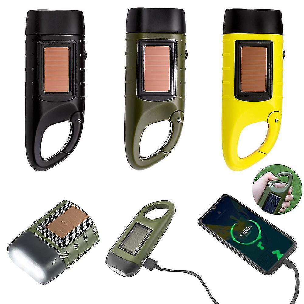 Emergency Flashlight Hand Crank Led Torch Led Flashlight Solar Powered Dynamo Flashlights ...