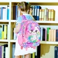 3PCS Rolling Backpack for Girls and Boys, Kids Unicorn Dinosaur Wheeled ...