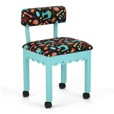 Arrow Adjustable Height Swivel Sewing and Craft Chair, Multiple Fabric ...
