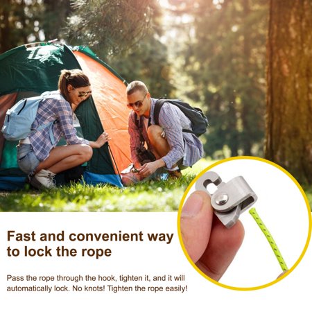 Automatic Lock Hook Outdoor Camping Straps Carabiner Tent Rope Self ...