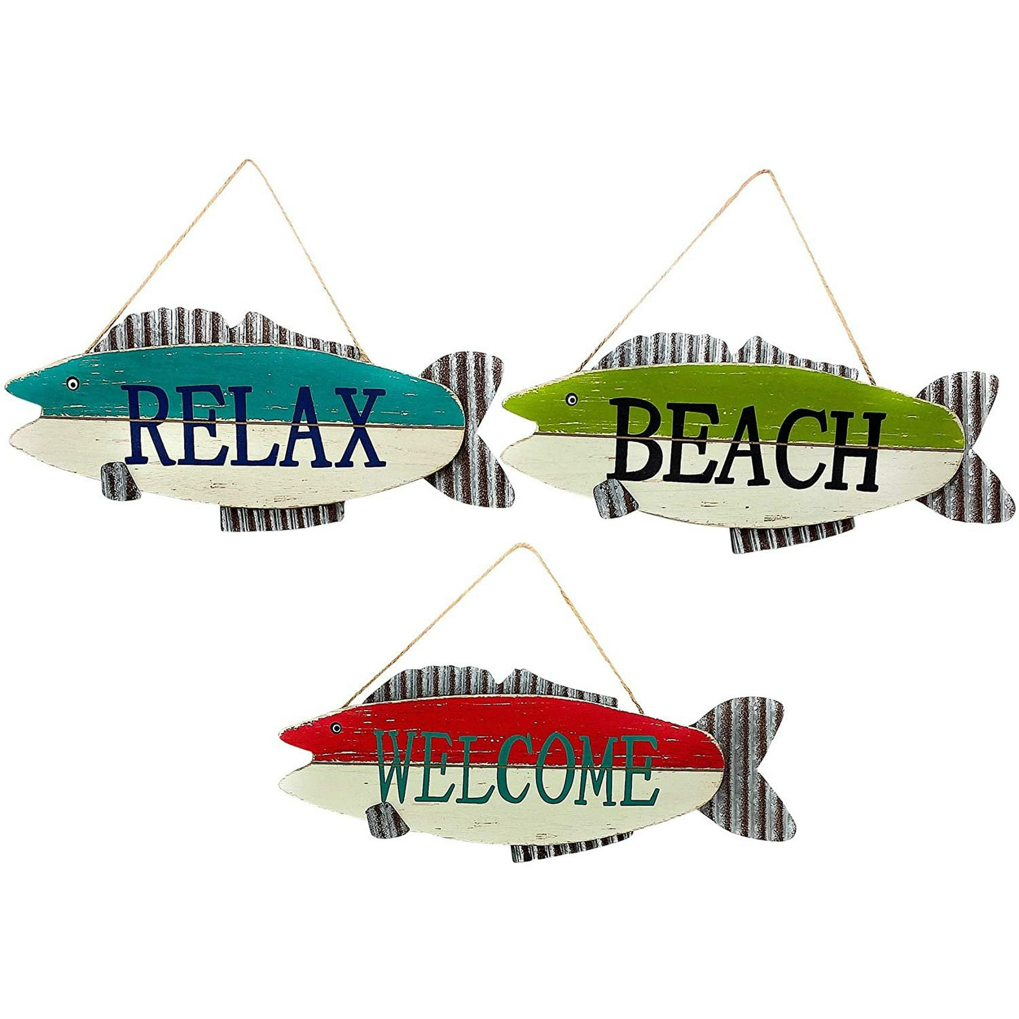 Wooden Fish Signs For Outdoors