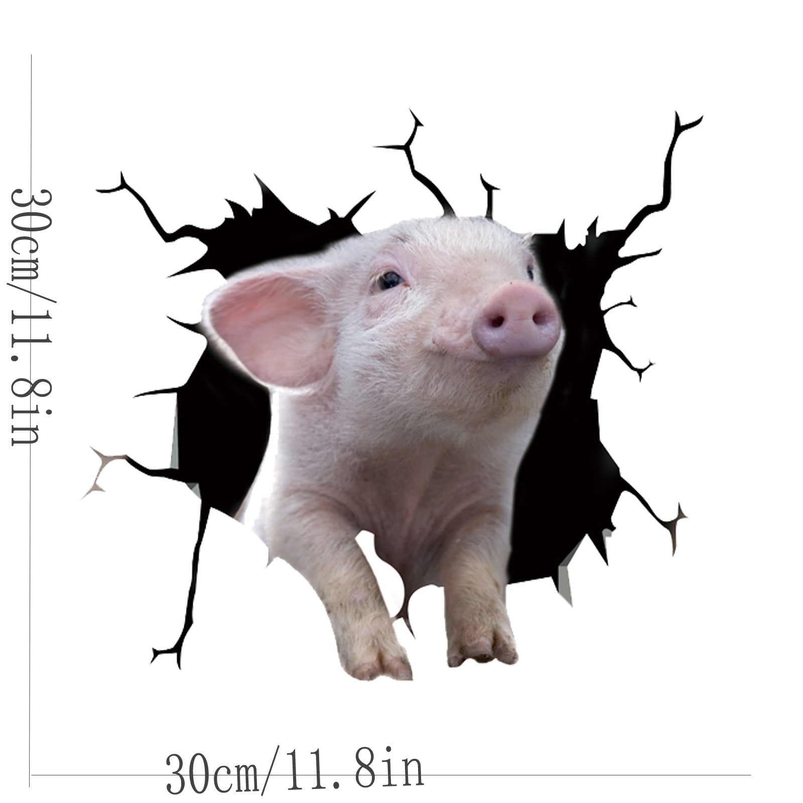 Baby pig DECAL vinyl sticker Paper & Party Supplies Stickers, Labels ...