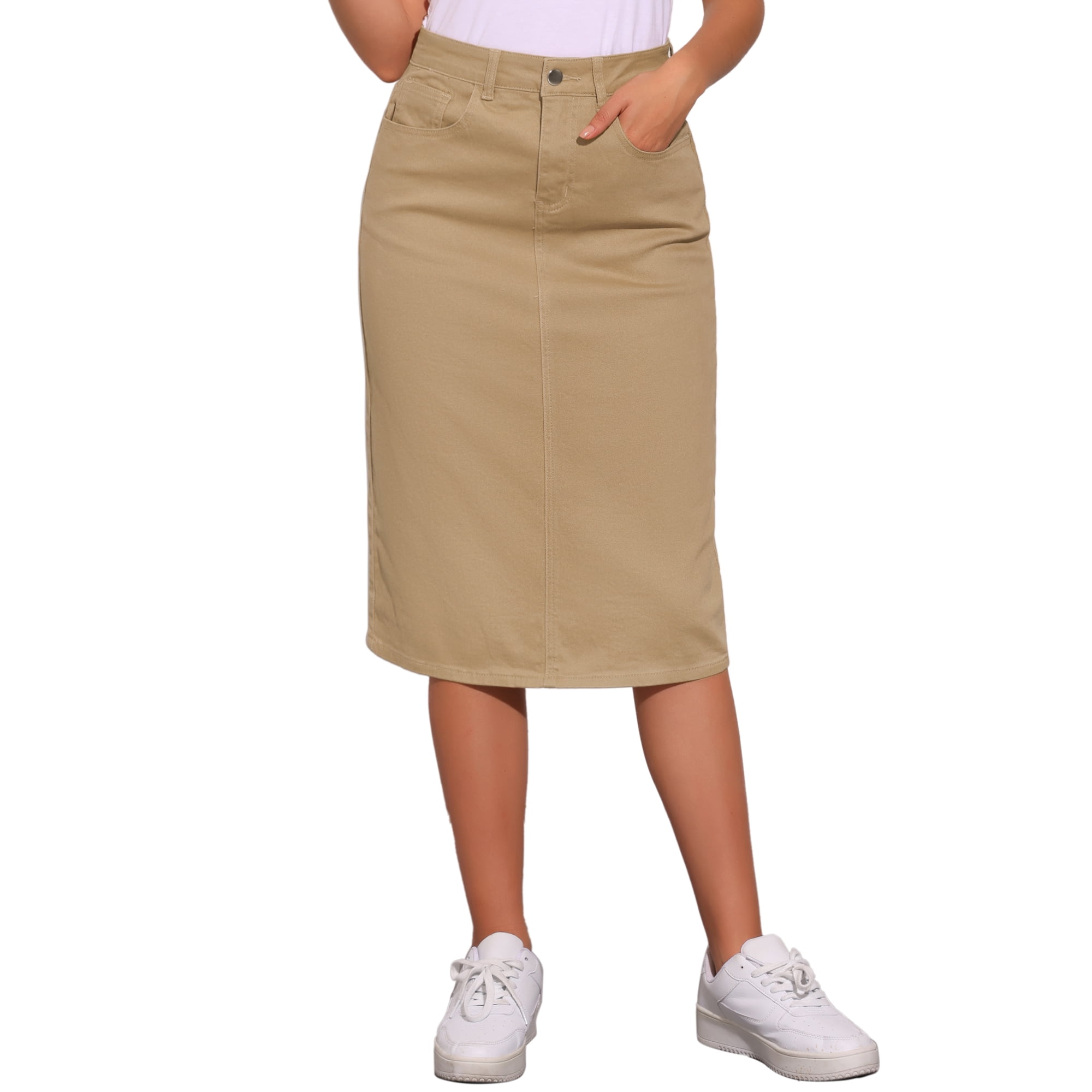 Click here for Inspire Chic Womens Denim Skirts High Waist Zipped... prices