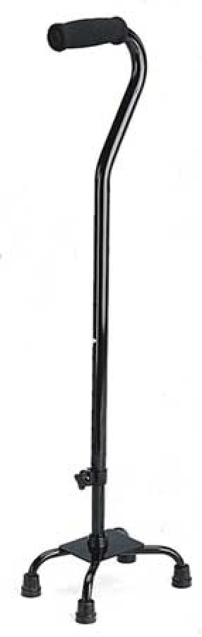 Medline Quad Cane Small Base Black - Walmart.com - Walmart.com