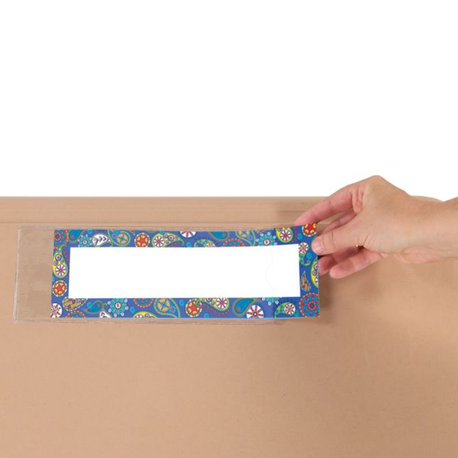 Really Good Stuff Name Plate Self-Adhesive Vinyl Sleeves - Set Of 12 ...