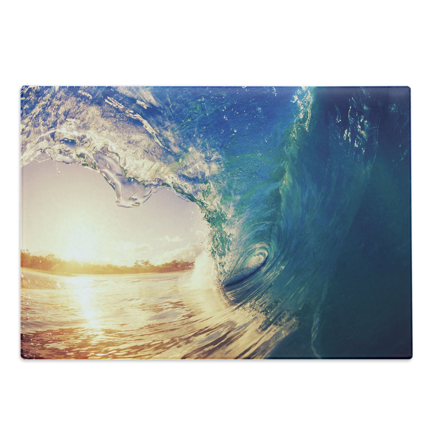 Ocean Cutting Board, Ocean Wave at Sunrise Reflection on Surface ...