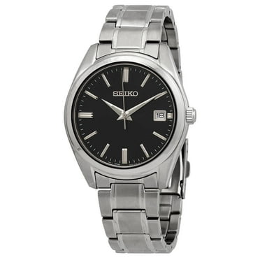 Seiko Essentials Men's Watch, Silver Dial, Quartz Movement, Stainless ...