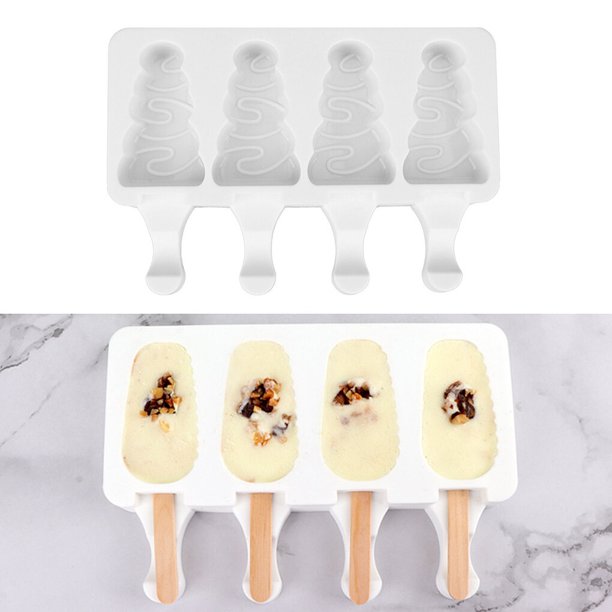 wolftale Ice Cream Mold DIY 4 Grids Chocolate Maker Tray Silicone Non ...
