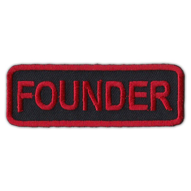 Motorcycle Jacket Embroidered Patch - Founder - Rank, Position - Red ...