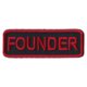 Motorcycle Jacket Embroidered Patch - Founder - Rank, Position - Red ...
