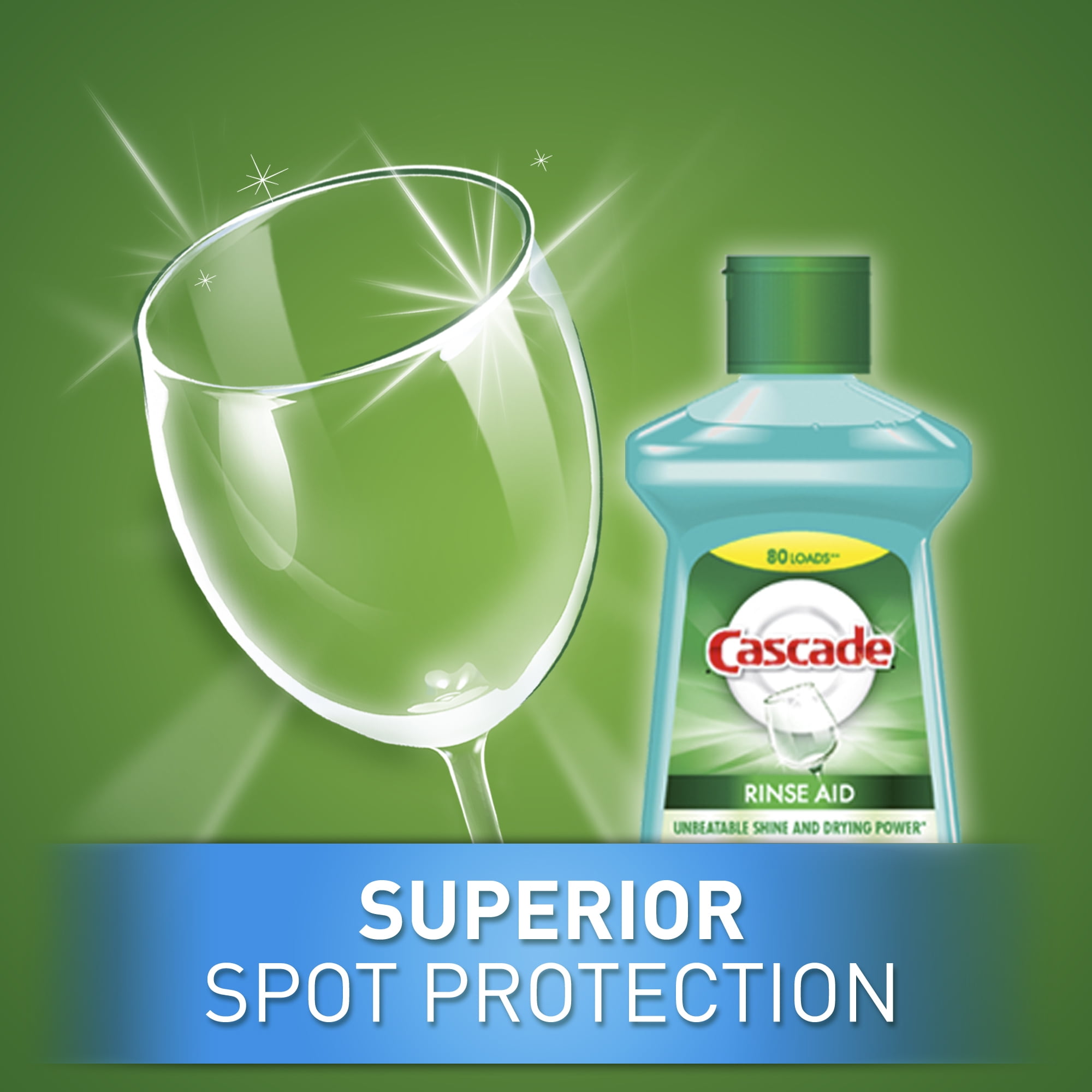 Cascade Rinse Aid, Dishwasher Rinse Agent, Original Scent, 16 Fl Oz ...