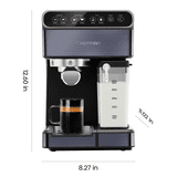 Chefman Barista Pro Plus Espresso Machine w/ Milk Frother, 20 Bar Pump ...