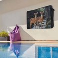Deer Animal Outdoor TV Cover 60 to 65 Inch Forest River Nature Scenery ...
