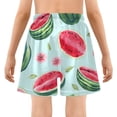 BZSMCE Swim Shorts Watermelon Green Background Pattern For Quick-Dry ...