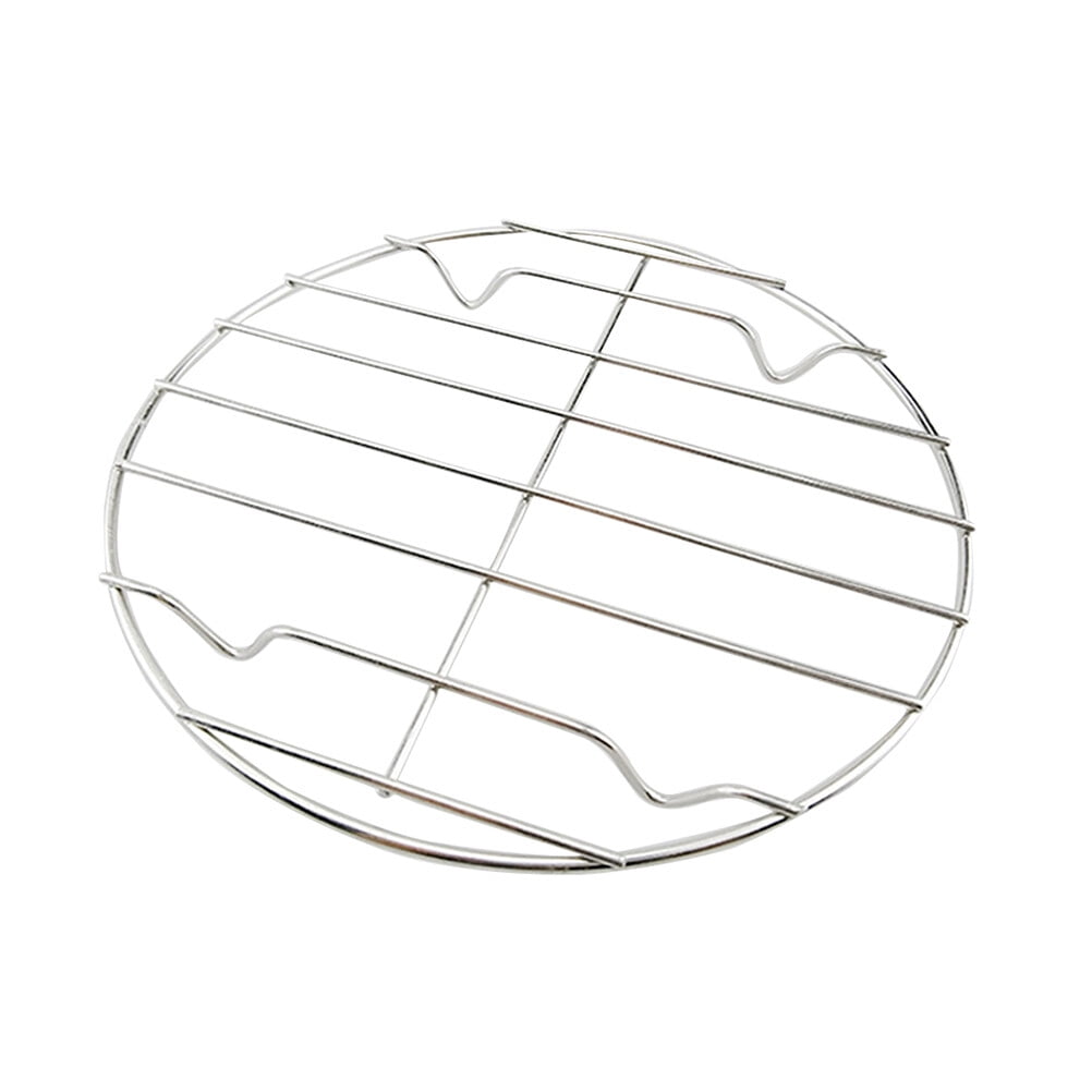 Stainless Steel Meat Net Grilling Rack Round Portable Fish Vegetable ...