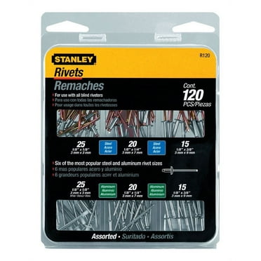 STANLEY Steel Blind Rivet Tool Kit Yellow 60 pc. - Walmart.com