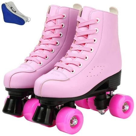 HHHC Women's Roller Skates PU Leather High-top Roller Skates Four-Wheel ...