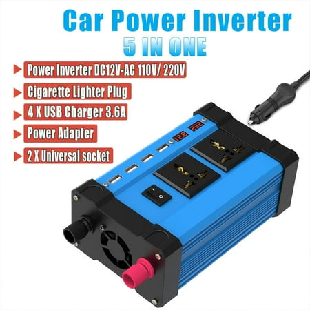 Inverter Cross Border 300W Converter 12V to 220V 110V Smart Color Dual ...