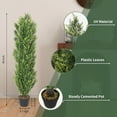 Poetree 2 Pack Artificial Tree 5 FT Artificial Cedar Topiary Trees for ...