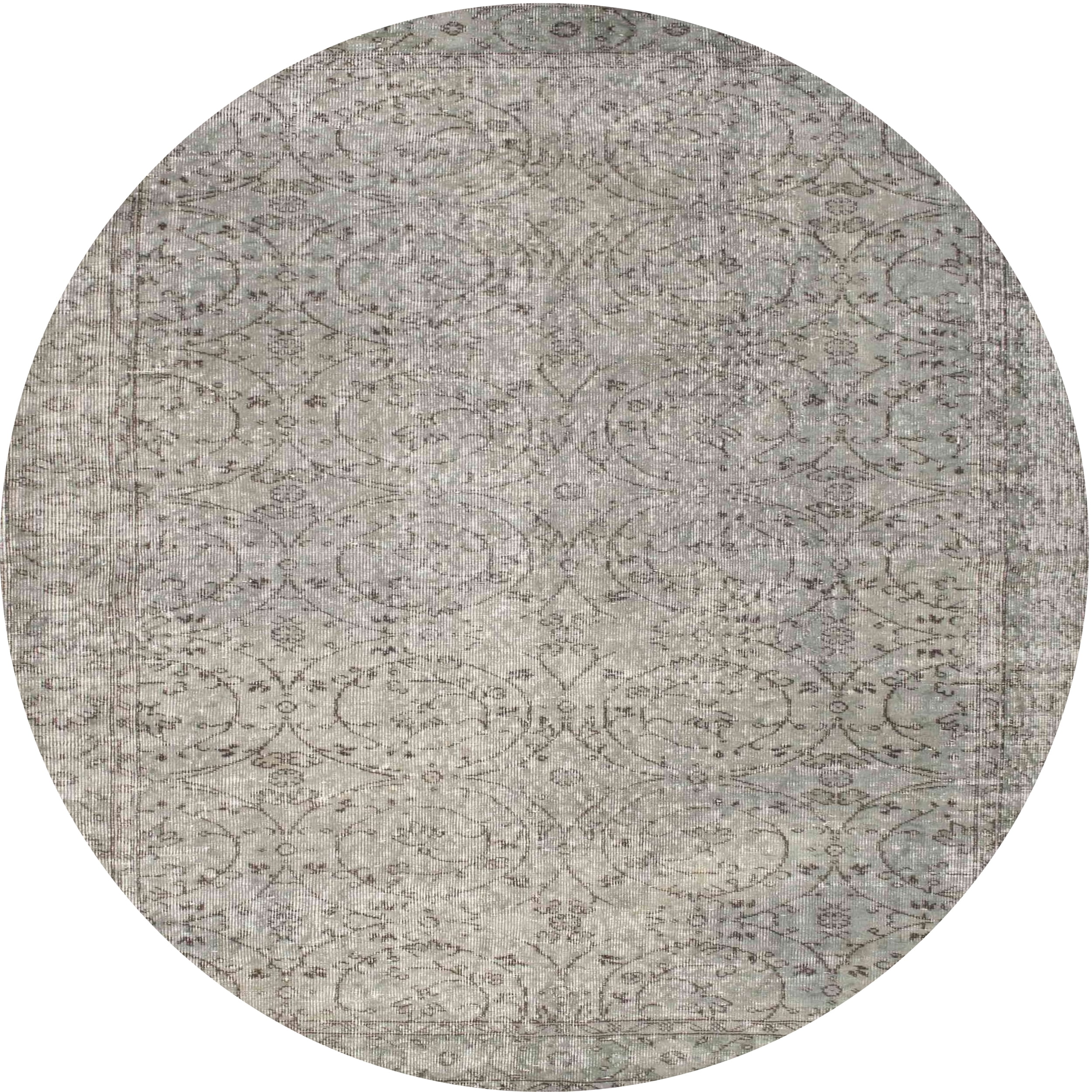 Ahgly Company Indoor Round Contemporary Sage Green Abstract Area Rugs ...