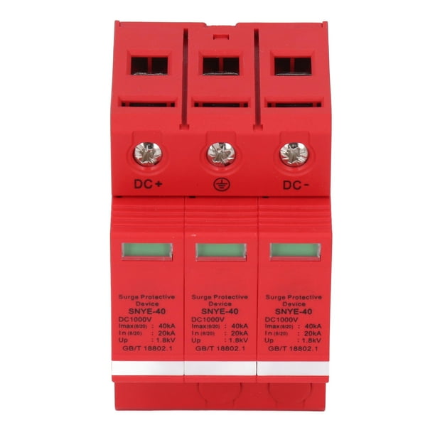 Voltage Surge Arrester, PC 40KA Corrosion Proof DC1000V Combiner Box Surge Protection Device For ...
