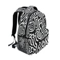 Minimalist Black and White Lines Stylish Large Backpack 15L Self ...