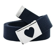 Girls School Uniform Belt Sparkly Crystal Easy Clamp Buckle with Canvas ...