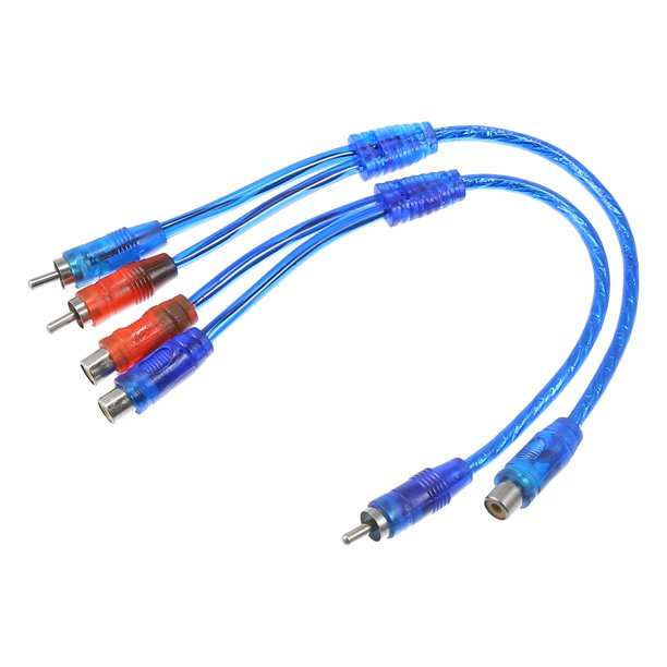 Motoforti Audio Adapter Cable Female to 2 RCA Male and 2 Female to 1 ...