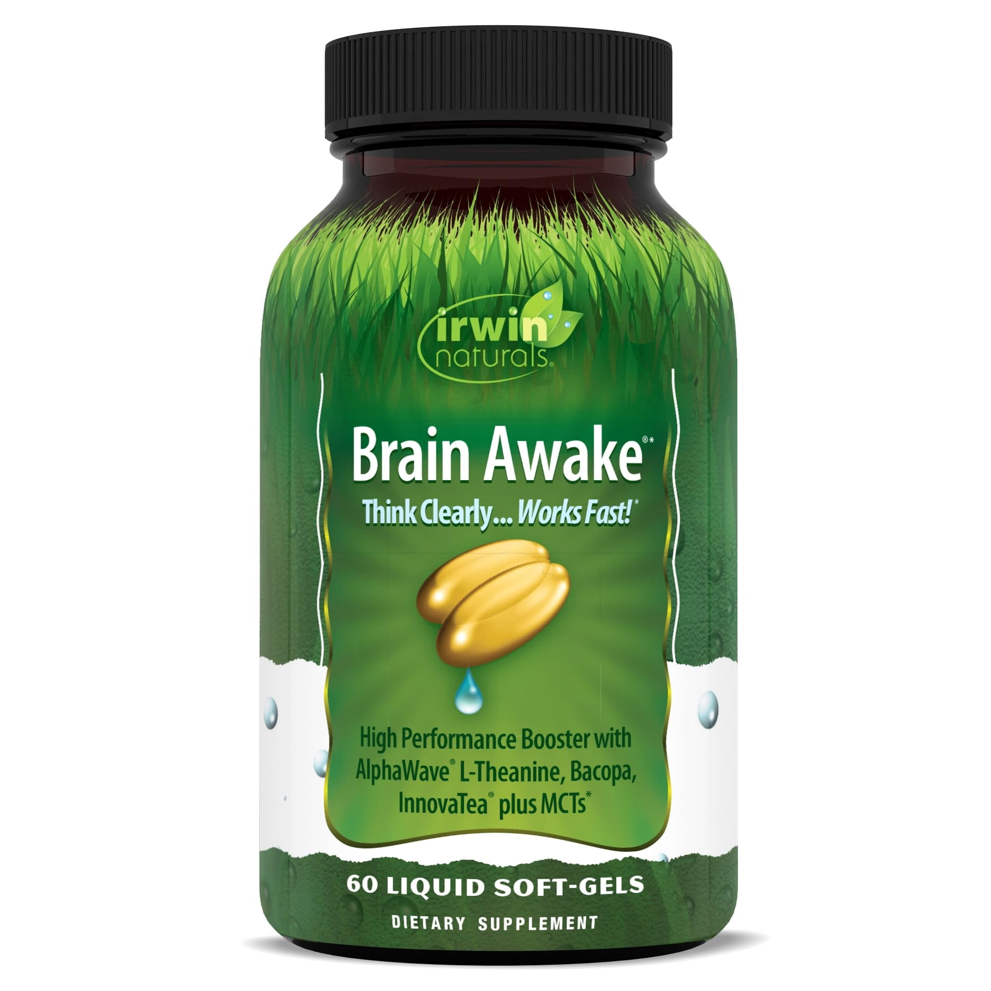 Suplemento Brain Awake de Irwin Naturals 60 cápsulas blandas líquidas ...
