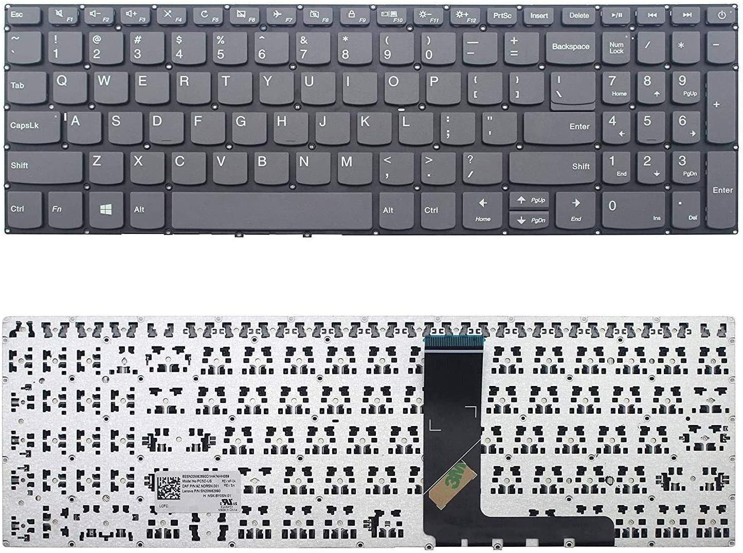 New US Black English Laptop Keyboard (Without palmrest) Replacement for ...