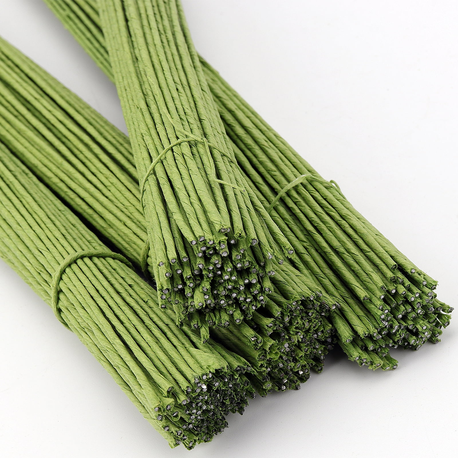 SEUNMUK 400 Pcs 15.7 Inch Floral Stem Wire, 14 Gauge Green Floral Wire ...