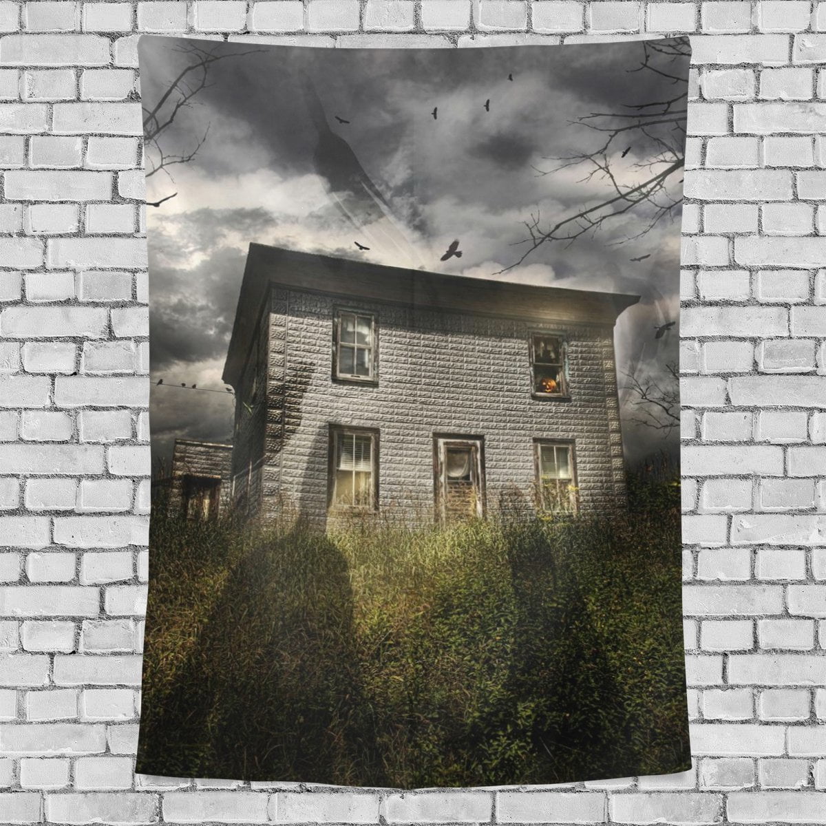 POPCreation Gothic Castle Tapestry Gothic Dark Cloud Sky Ghost Castle ...