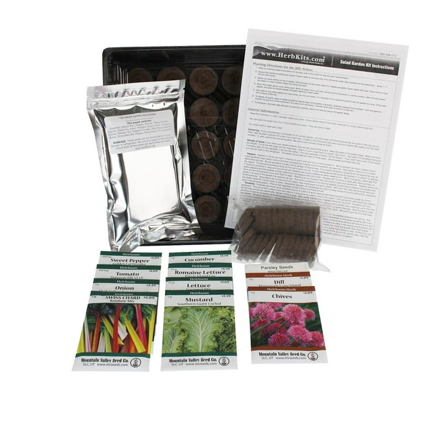 Indoor Salad Garden Starter Kit: Seeds, Growing Dome, Instructions ...