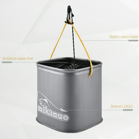 Collapsible EVA Fishing Bait Bucket Fish Live Lures Bucket Portable ...