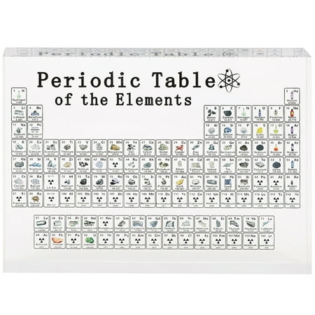 Clear Periodic Table Display with Chemical Elements Inside Acrylic ...
