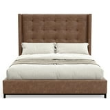 Alpine Furniture Mundo Upholstered California King Platform Bed in ...