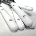 Gibson 24 Piece Casual Living Silverware Set with White Handles ...